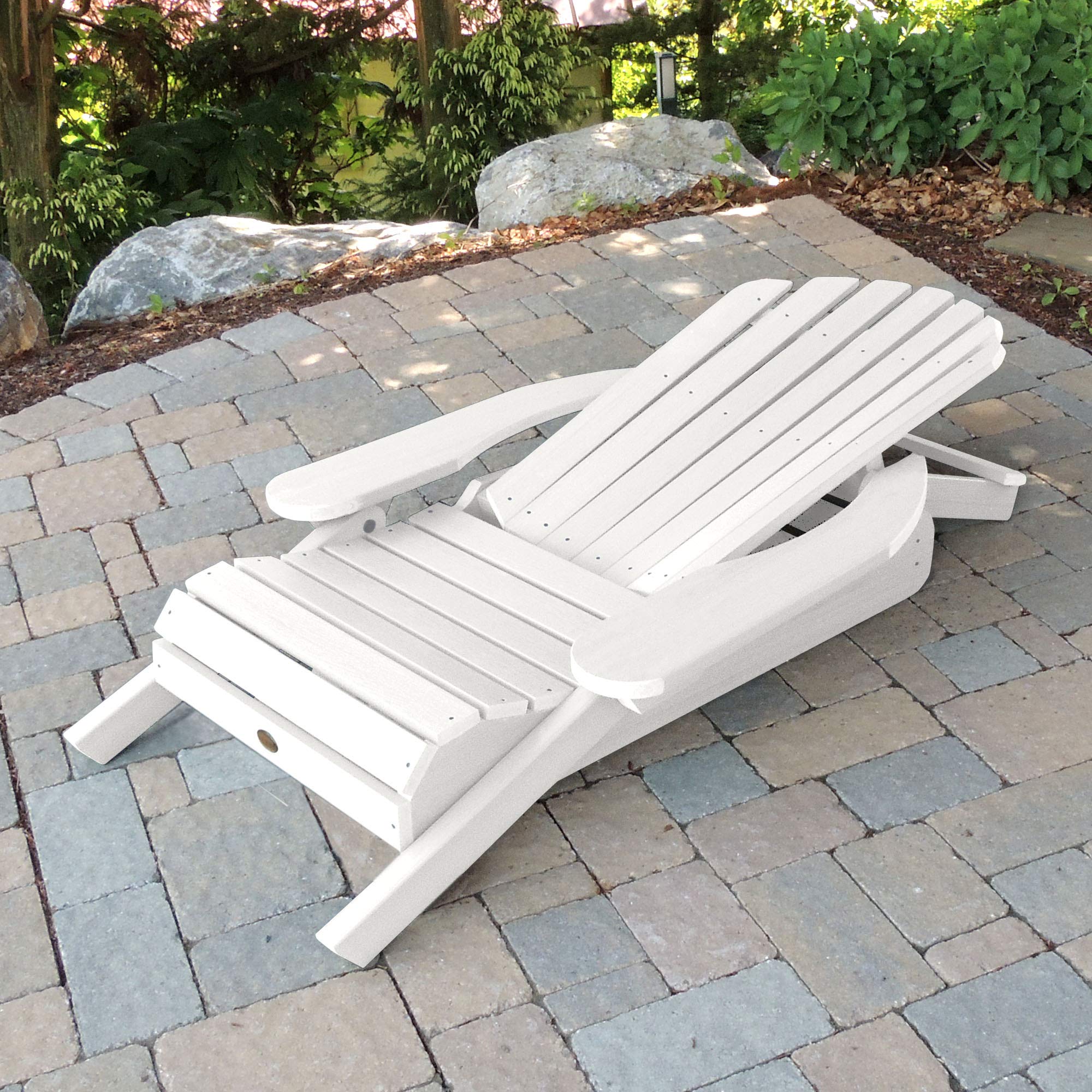 Highwood AD-CHL1-WHE Hamilton Made in the USA Adirondack Chair, Adult Size, White