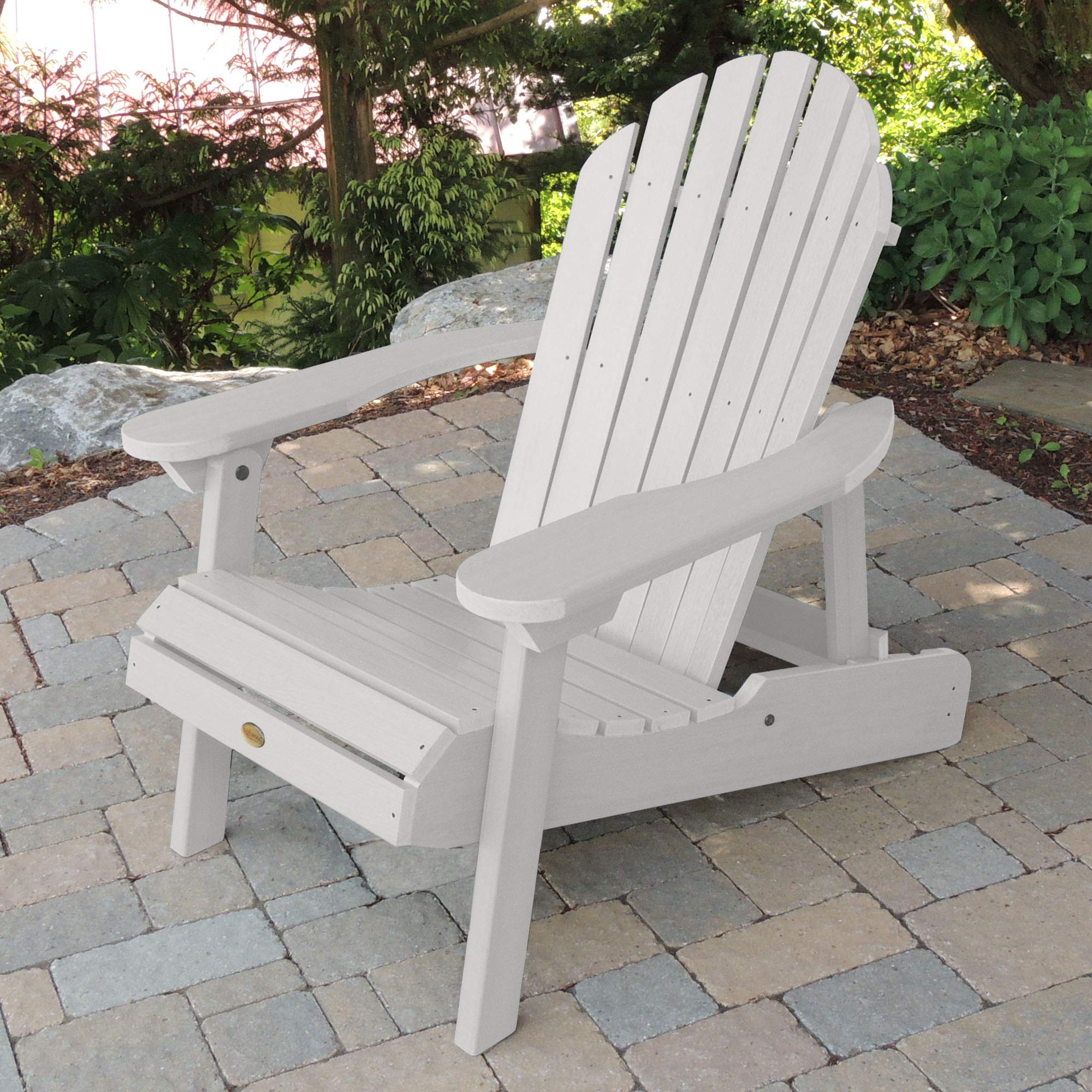 Highwood AD-CHL1-WHE Hamilton Made in the USA Adirondack Chair, Adult Size, White