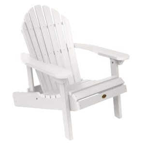 Highwood AD-CHL1-WHE Hamilton Made in the USA Adirondack Chair, Adult Size, White