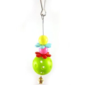 Gilroy Parrot Hanging Ornaments Ball Bell Flower Design Bite Toy Chew Swing Bird Tool, Random Color