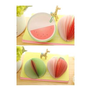 10 Styles 3D Fruit Shaped Portable Mini Sticky Notes Memo Scratch Pads Paper Notepads for Office School Holiday Gifts