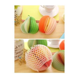 10 Styles 3D Fruit Shaped Portable Mini Sticky Notes Memo Scratch Pads Paper Notepads for Office School Holiday Gifts