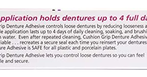 Cushion Grip Thermoplastic Denture Adhesive for Refitting and Tightening Loose Dentures [Not a Glue Adhesive, Acts Like a Soft Reliner] (1 Oz) Hold Dentures for Up to 4 Days.