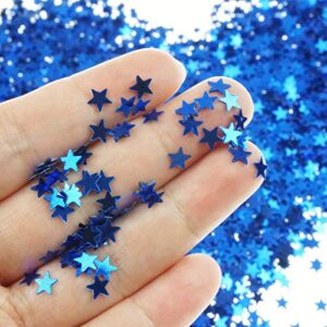 star confetti holographic stars glitter confetti for christmas decoration, wedding party supplies and nail art - navy, 6mm, pack of 30 grams