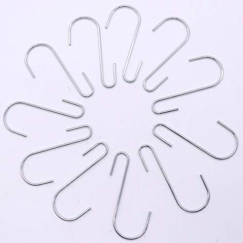 18 Pack ESFUN 4 inch Heavy Duty S Hooks Pan Pot Holder Rack Hooks Hanging Hangers S Shaped Hooks for Kitchenware Pots Utensils Clothes Bags Towels Plants