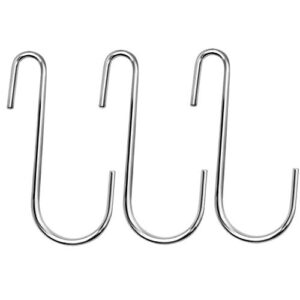 18 Pack ESFUN 4 inch Heavy Duty S Hooks Pan Pot Holder Rack Hooks Hanging Hangers S Shaped Hooks for Kitchenware Pots Utensils Clothes Bags Towels Plants