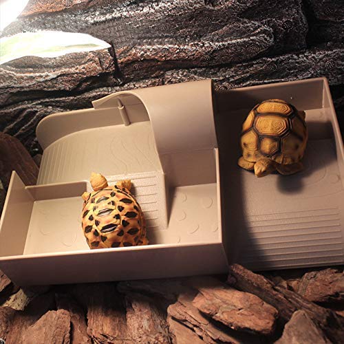 Creation Core Deluxe Turtle Lagoon with Basking Ramp Vivarium Box Reptile Habitat for Tortoise Amphibious Aquariums Tank