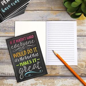 24-Pack Small Inspirational Notebooks for Office Employee Gifts, Growth Mindset Quotes, Motivational Pocket Journal Notepads Bulk for Teams, Students, Kids Party Favors, School (3.5x5 in)