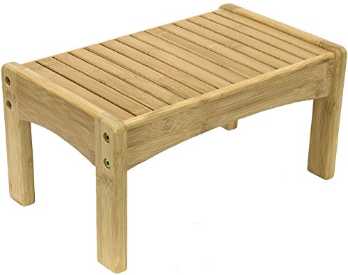 Sorbus Small Bamboo Step Stool - Wooden Foot Rest Stool & Potty Training Stool for Kids Toddlers