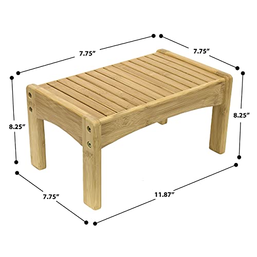 Sorbus Small Bamboo Step Stool - Wooden Foot Rest Stool & Potty Training Stool for Kids Toddlers