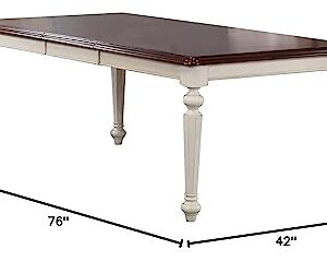 Sunset Trading Andrews Dining Table, 2 Sizes, Antique White & Distressed Chestnut