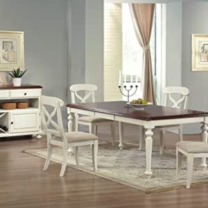 Sunset Trading Andrews Dining Table, 2 Sizes, Antique White & Distressed Chestnut