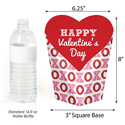 Big Dot of Happiness Conversation Hearts - Valentine's Day Party Favors - Gift Heart Shaped Favor Boxes for Women and Kids - Set of 12