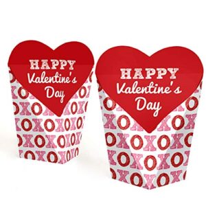 Big Dot of Happiness Conversation Hearts - Valentine's Day Party Favors - Gift Heart Shaped Favor Boxes for Women and Kids - Set of 12