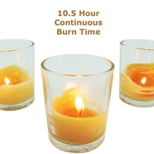 Beeswax Candle Works, 10-Hour Votives (Pack of 6) 100% USA Beeswax