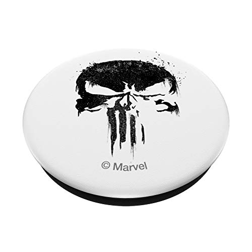 Marvel The Punisher Black Splatter Skull Logo (popsocket) PopSockets PopGrip: Swappable Grip for Phones & Tablets