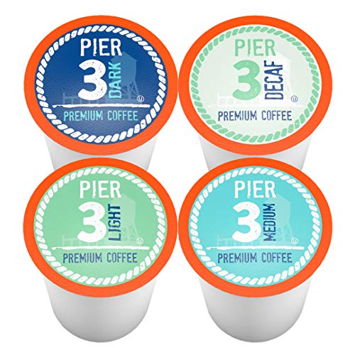 Pier 3 Coffee Pods Variety Pack, Compatible With 2.0 K Cup Brewers, 40Count