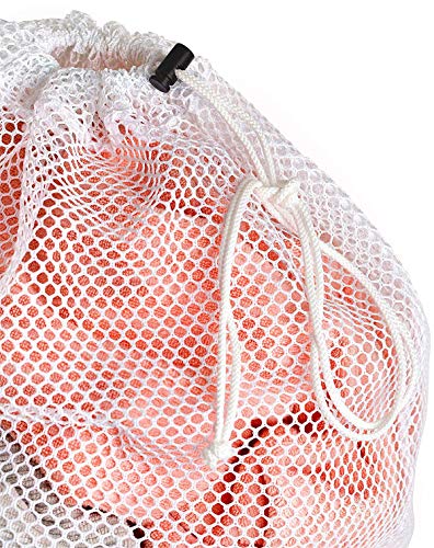 3 Pcs Commercial Mesh Laundry Bag - 20" x 28" - Sturdy white Mesh Material With Drawstring Closure. Ideal Machine Washable Mesh Laundry Bag For Factories, College, Dorm and Apartment Dwellers