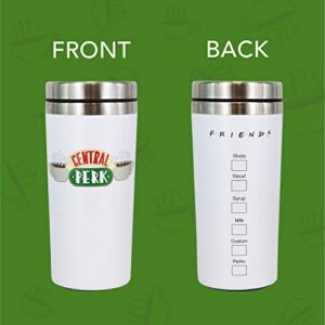 Paladone FRIENDS Central Perk Travel Mug, Insulated Stainless Steel, 450ml