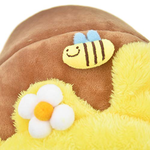 MuYaoPet Rabbit Guinea Pig Snuggle Sack Fleece Bed for Cage Small Animal Hamster Chinchilla Bed House for Squirrel Rat (L, Yellow Bee)