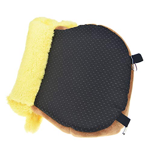 MuYaoPet Rabbit Guinea Pig Snuggle Sack Fleece Bed for Cage Small Animal Hamster Chinchilla Bed House for Squirrel Rat (L, Yellow Bee)