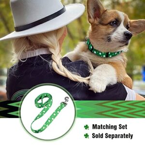 Native Pup St. Patrick's Day Dog Collars (Large, Lucky Shamrock)