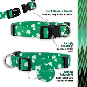 Native Pup St. Patrick's Day Dog Collars (Large, Lucky Shamrock)