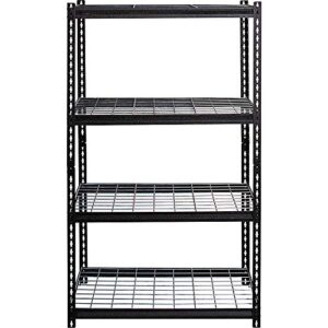 Lorell Wire Deck Shelving Storage Rack, Black