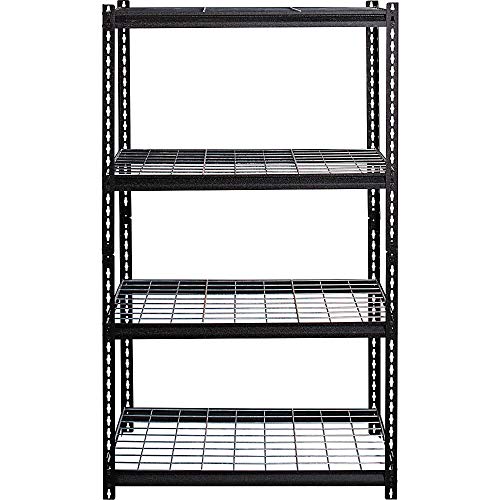 Lorell Wire Deck Shelving Storage Rack, Black