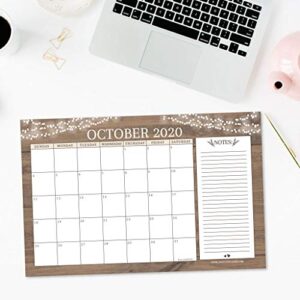 Rustic 2020-2021 Large Monthly Desk or Wall Calendar Planner, Big Giant Planning Blotter Pad, 18 Month Academic Desktop, Hanging 2-Year Date Notepad Teacher, Mom Family Home or Business Office 11x17"