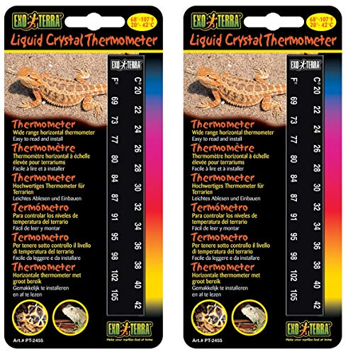 Exo Terra 2 Pack of Liquid Crystal Terrarium Thermometers