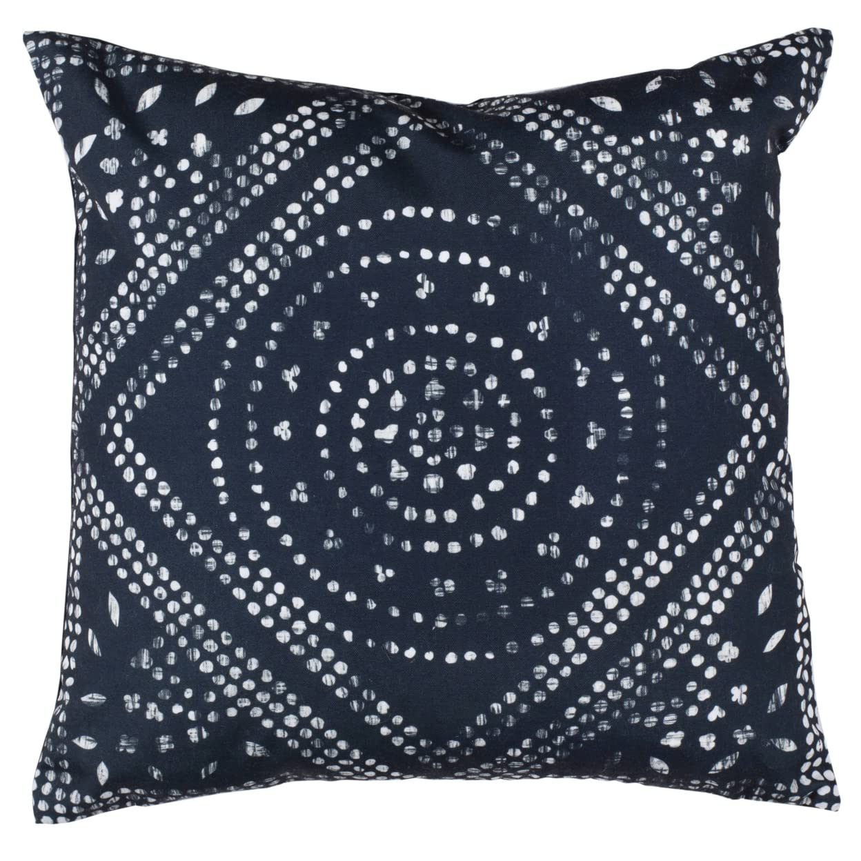 Safavieh Home Collection Mallory Deep Blue and White (16" x 16") Pillow