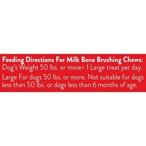 Milk-Bone Brushing Chews Daily Dental Dog Treats, Large, 25 Count