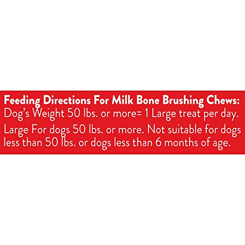 Milk-Bone Brushing Chews Daily Dental Dog Treats, Large, 25 Count