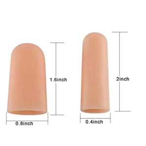 ANCIRS Gel Finger Support Protector Gloves, Gel Finger Cots/Covers - Different Sizes Silicone Fingertips for Hands Cracking, Eczema Skin (20pcs)