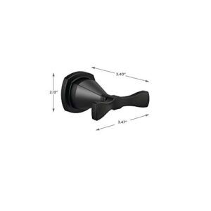 Delta Faucet Stryke Double Towel Hook, Matte Black, Bathroom Accessories, 77638-BL