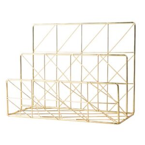 magazine rack wall wrought iron bookshelf gold shelf living room creative home wall magazine storage rack best gift (color : gold, size : 251220cm)