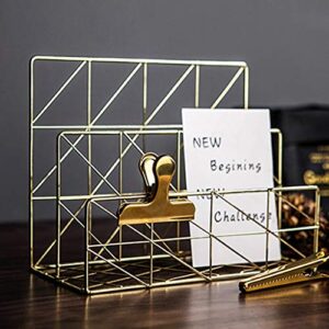 Magazine Rack Wall Wrought Iron Bookshelf Gold Shelf Living Room Creative Home Wall Magazine Storage Rack Best Gift (Color : Gold, Size : 251220cm)