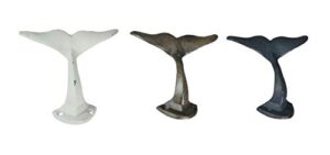 chesapeake bay ltd coastal color cast iron whale tail wall hook set 3 piece