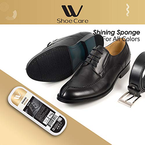 W Shoe Care Premium Quality Black Shoe Shine Sponge,Shining Luxury Leather, 11ml