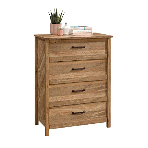 Sauder Cannery Bridge 4-Drawer Chest, L: 31.26" x W: 17.56" x H: 41.5", Sindoori Mango finish