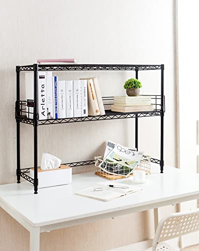 Suprima Desktop Carbon Steel Black Bookshelf