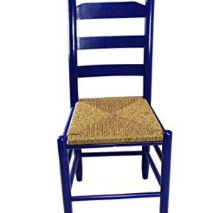 Dixie Seating Beach Mountain Wood Ladderback Dining Chair No. 80W Blue