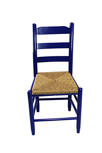 Dixie Seating Beach Mountain Wood Ladderback Dining Chair No. 80W Blue