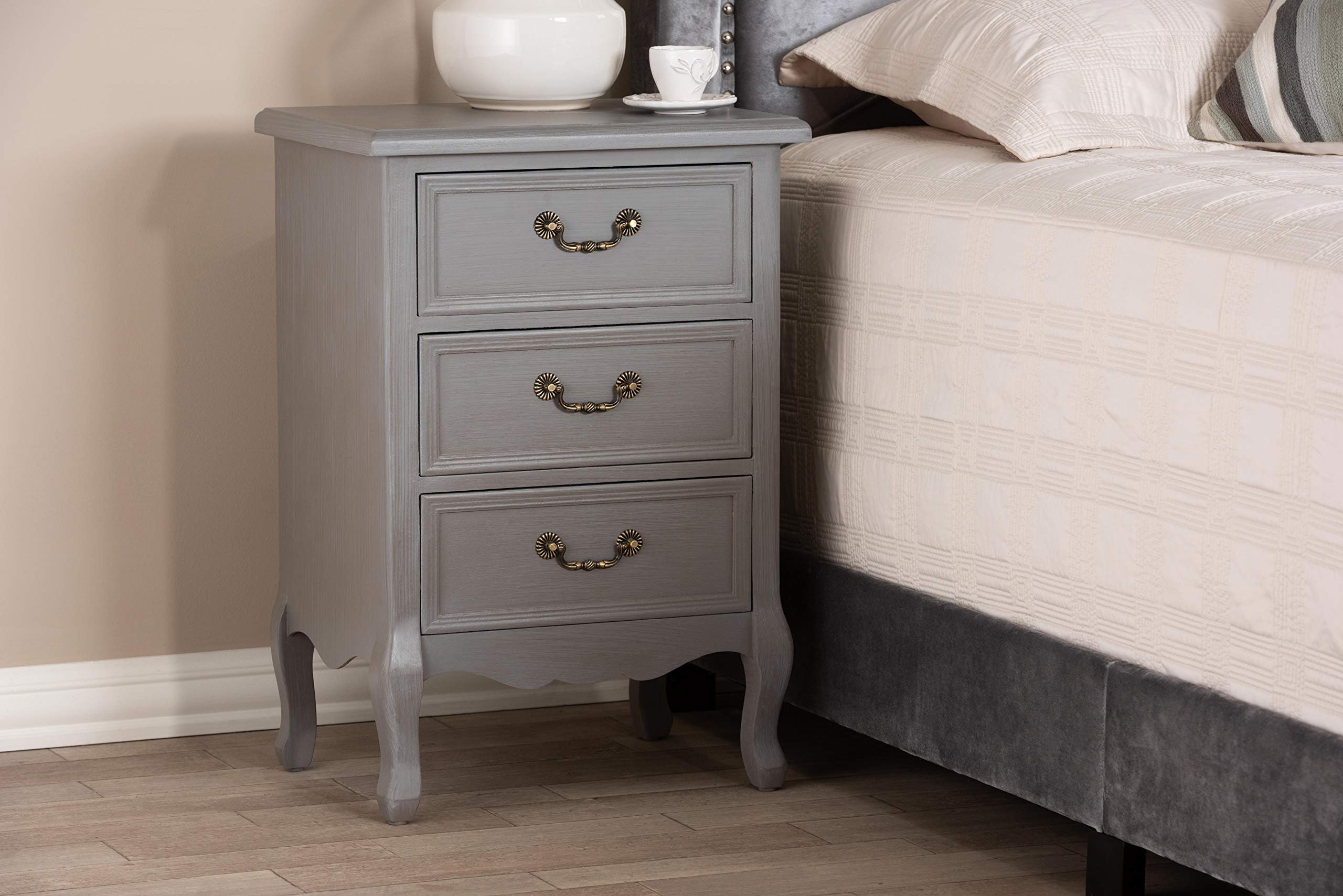 Baxton Studio Nightstands, Gray