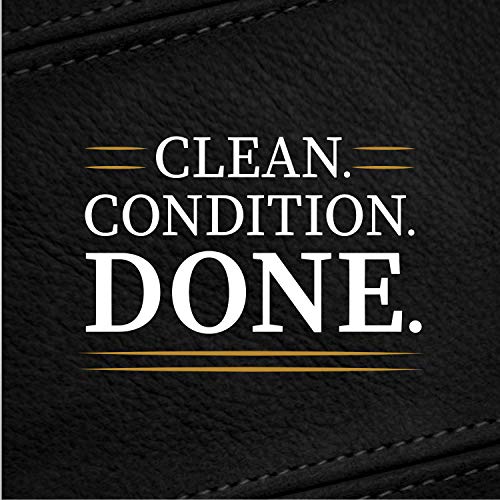 Lexol Leather Care Kit Conditioner and Cleaner, Use on Car Leather, Furniture, Shoes, Bags and Accessories, Trusted Leather Care Since 1933, Quick & Easy 2-Step Regimen, 16.9 oz Bottles Plus 2 Sponges,Black