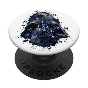 star wars darth vader splatter galaxy helmet popsockets popgrip: swappable grip for phones & tablets