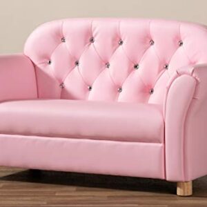 Baxton Studio Loveseats, Pink