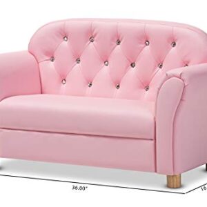 Baxton Studio Loveseats, Pink