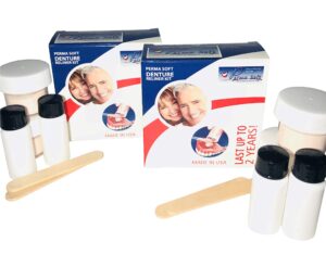 perma soft denture reline kit- 2 boxes (relines 4 dentures)